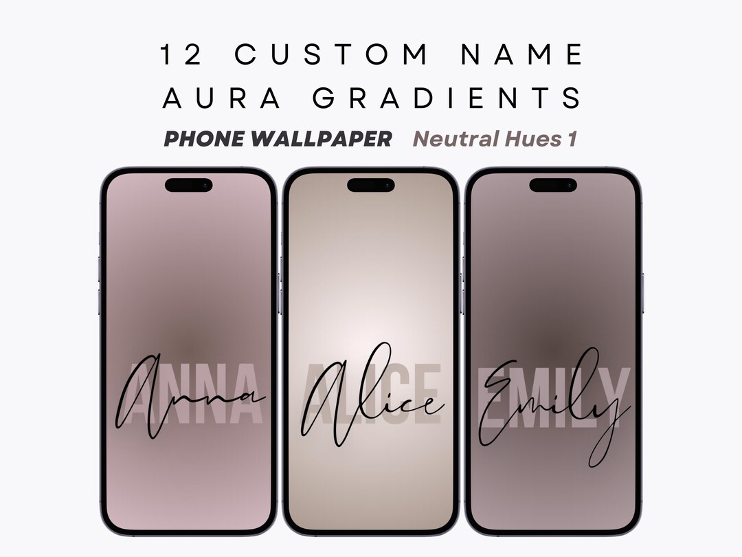 12 CUSTOM NAME Aura Gradient Wallpapers for Iphone, Android, Smartphone ...