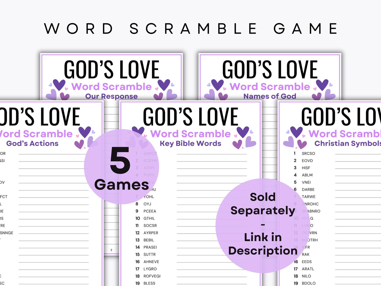 3 Gods Love Left Right Games - Gods Path - Gods Blessing - God Love ...