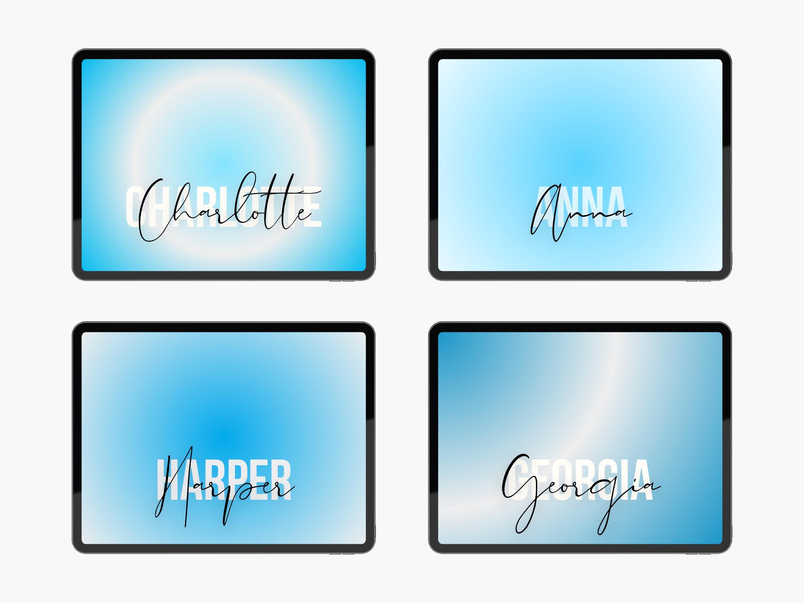 12 CUSTOM NAME Aura Gradient Wallpapers for Ipad, Macbook, Imac ...