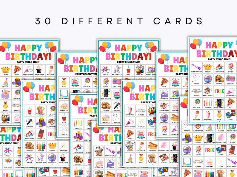 Birthday Party Bingo – Classroom Icebreaker Bingo – Family Birthday ...