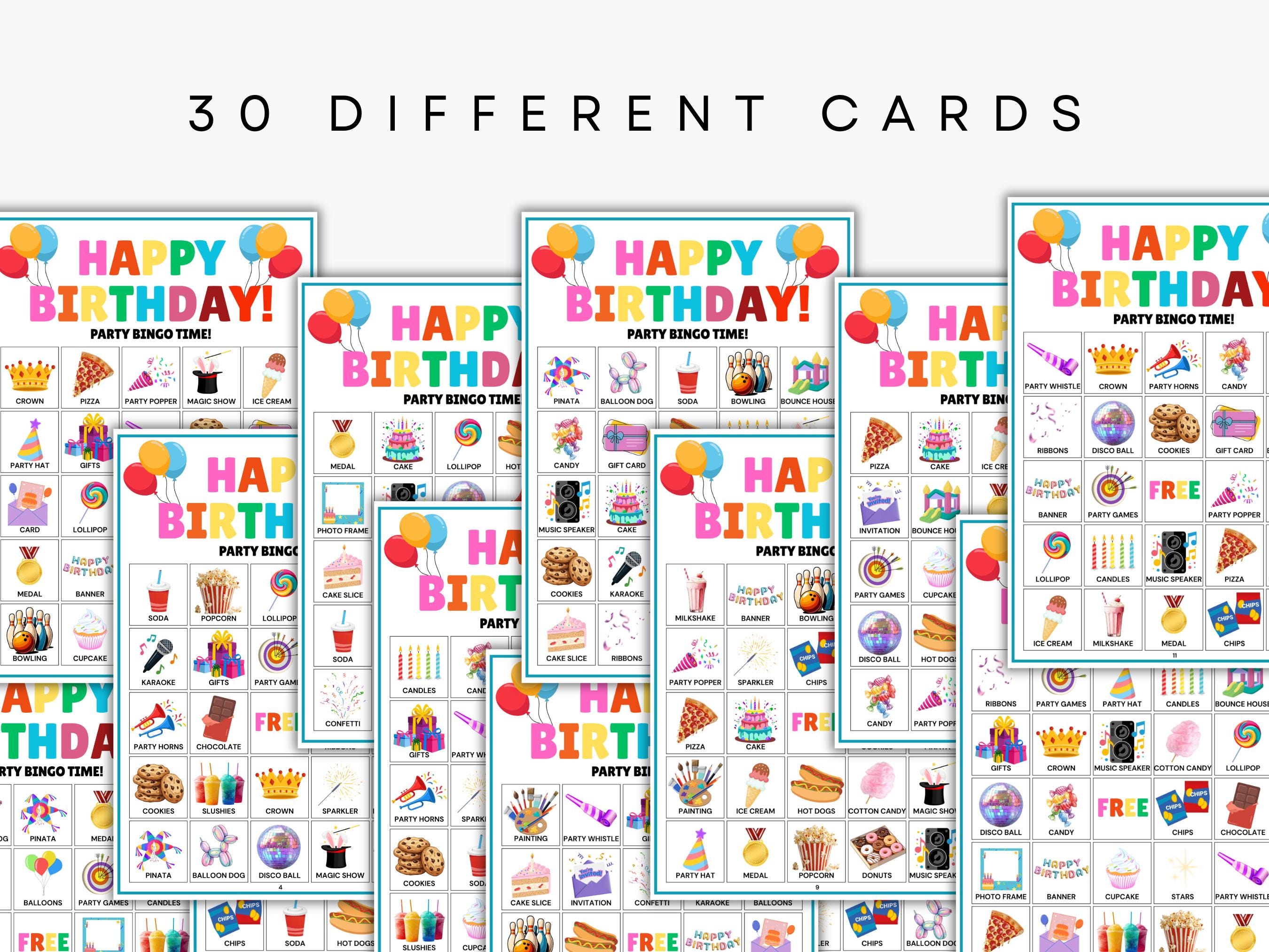 Birthday Party Bingo – Classroom Icebreaker Bingo – Family Birthday ...