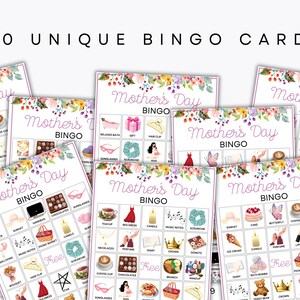 Mother’s Day Bingo – 30 Unique Game Cards – Printable Mother’s Day ...