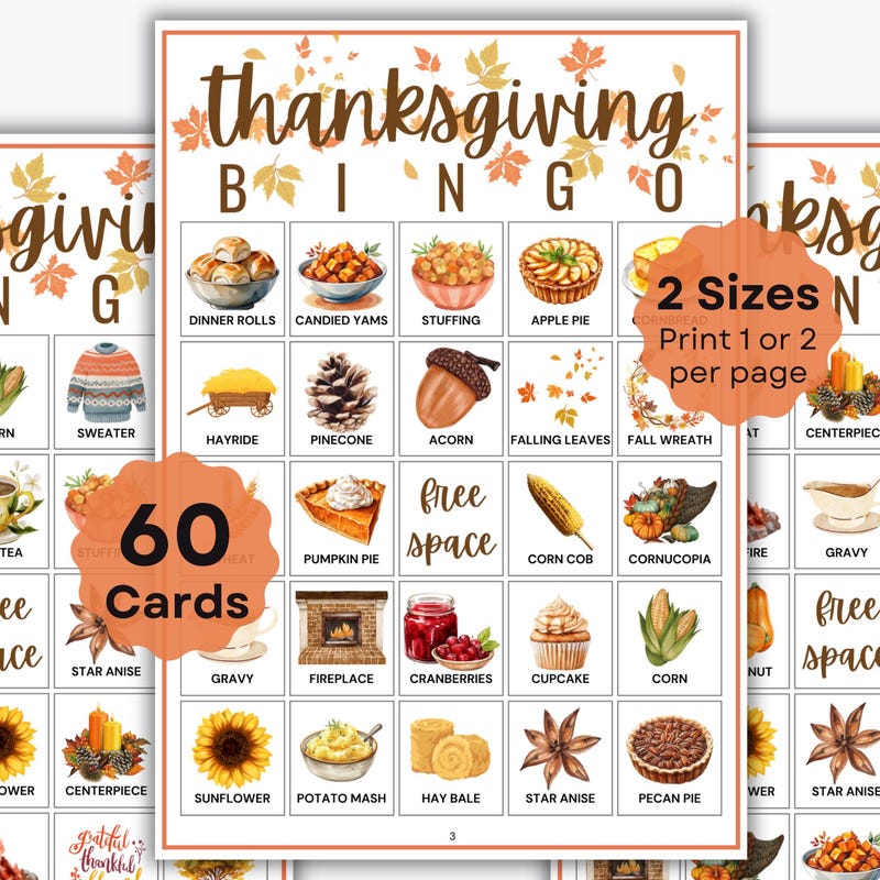 Thanksgiving Bingo - Etsy