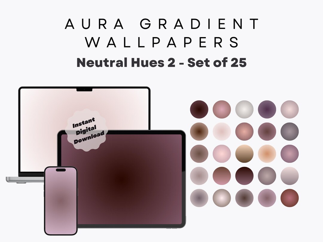 25 Autumn Aura Gradient Desktop Wallpaper, Neutral Hues Aesthetic ...