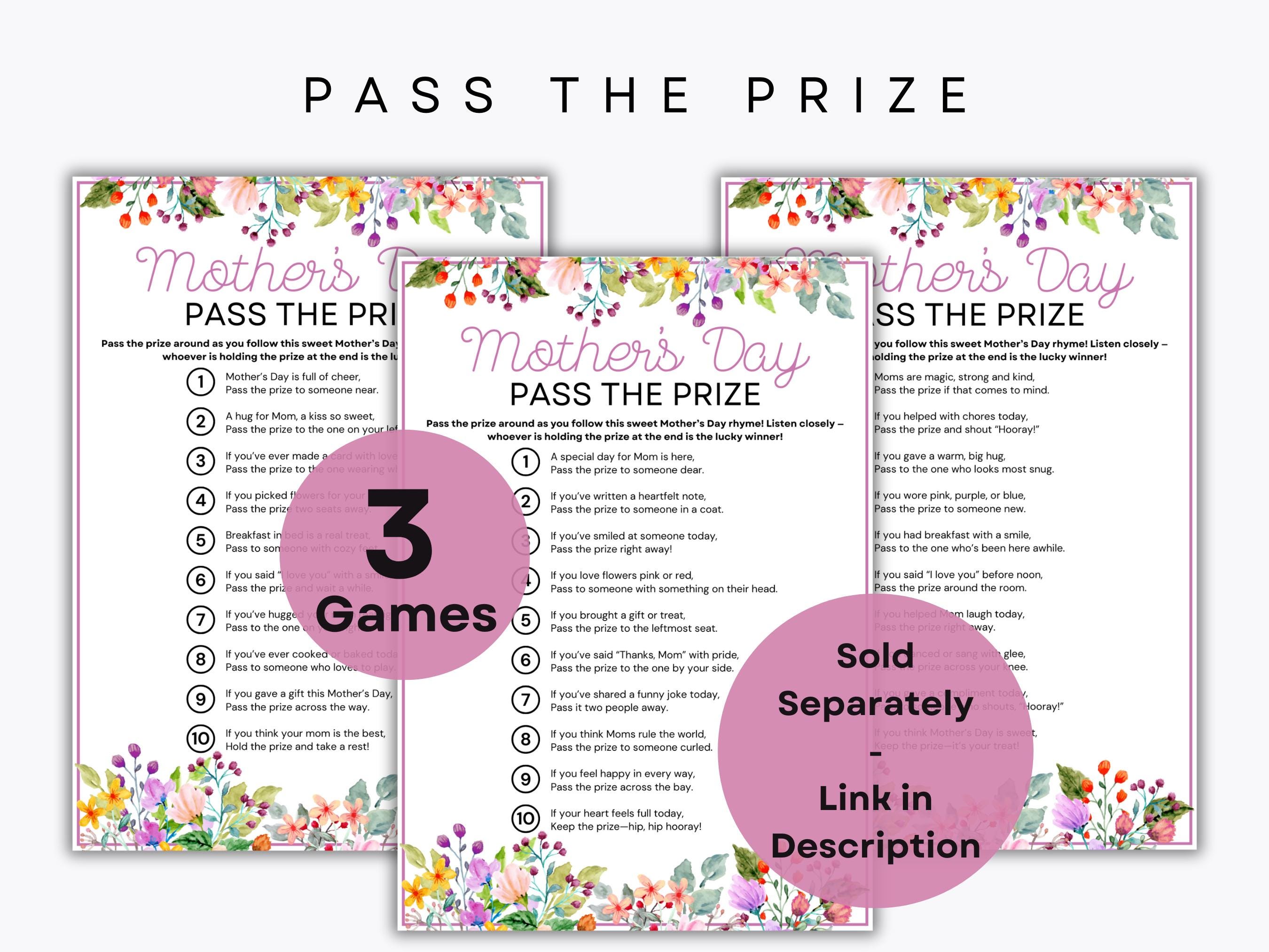 Mother's Day Left Right Games – 3 Printable Games - Family Activity ...