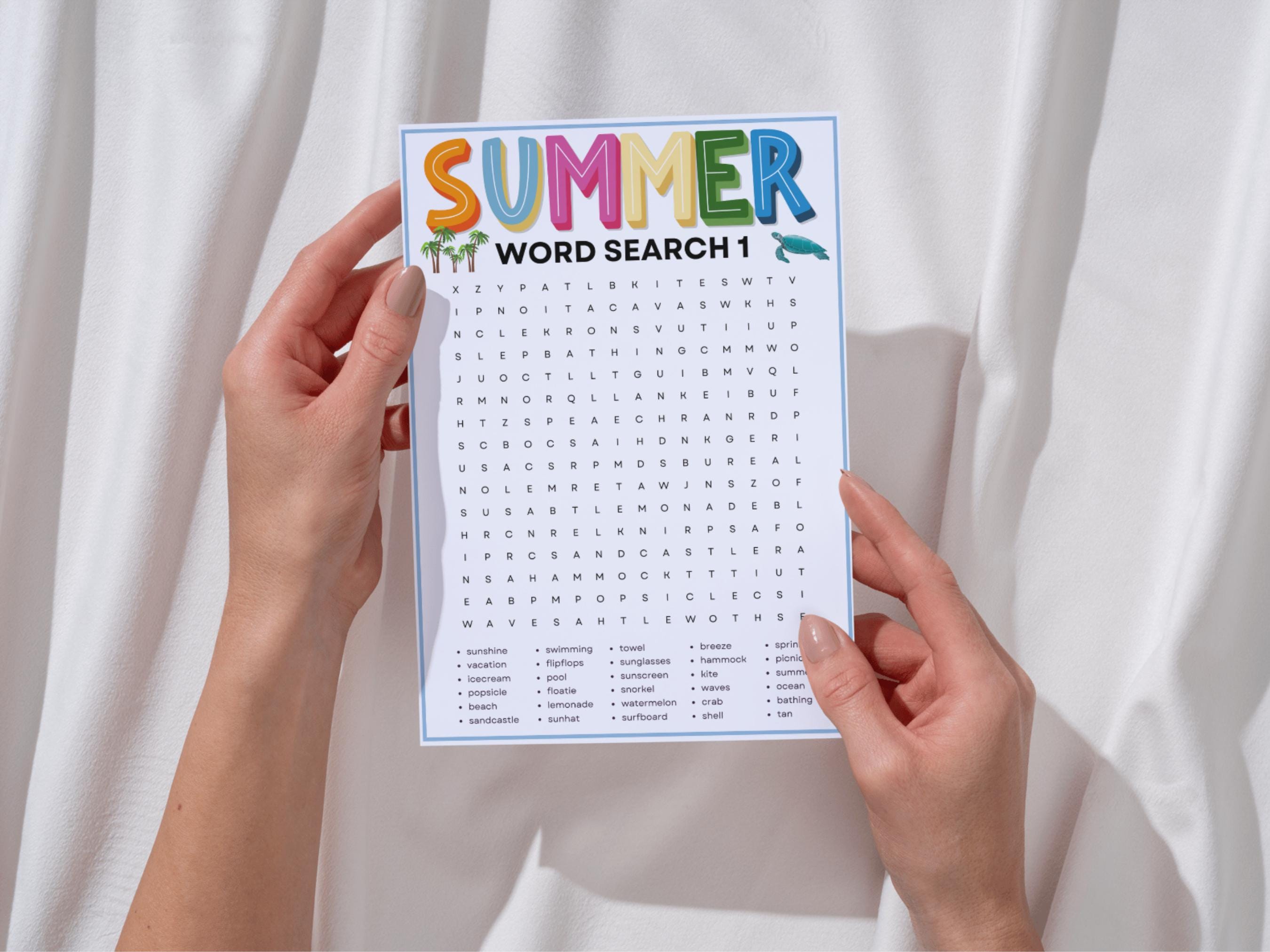 Summer Word Search Games - 3 Printable Summtertime Games - Fun Summer ...