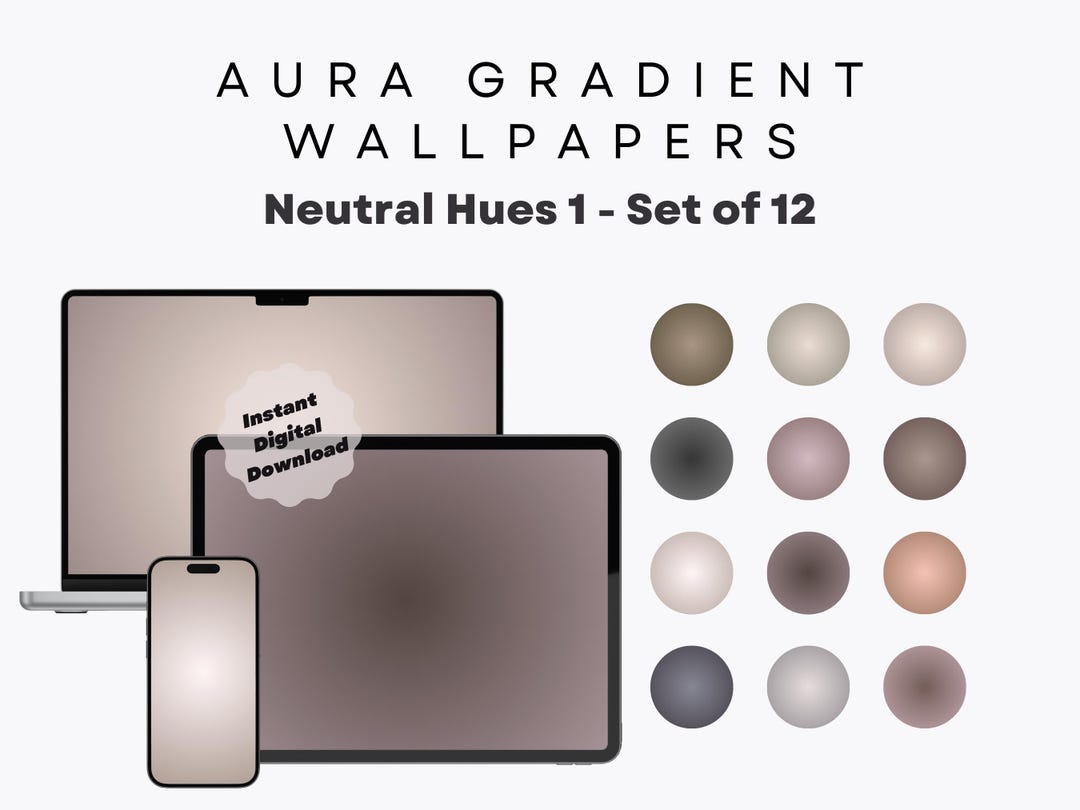 12 Autumn Aura Gradient Desktop Wallpaper, Neutral Hues Aesthetic ...
