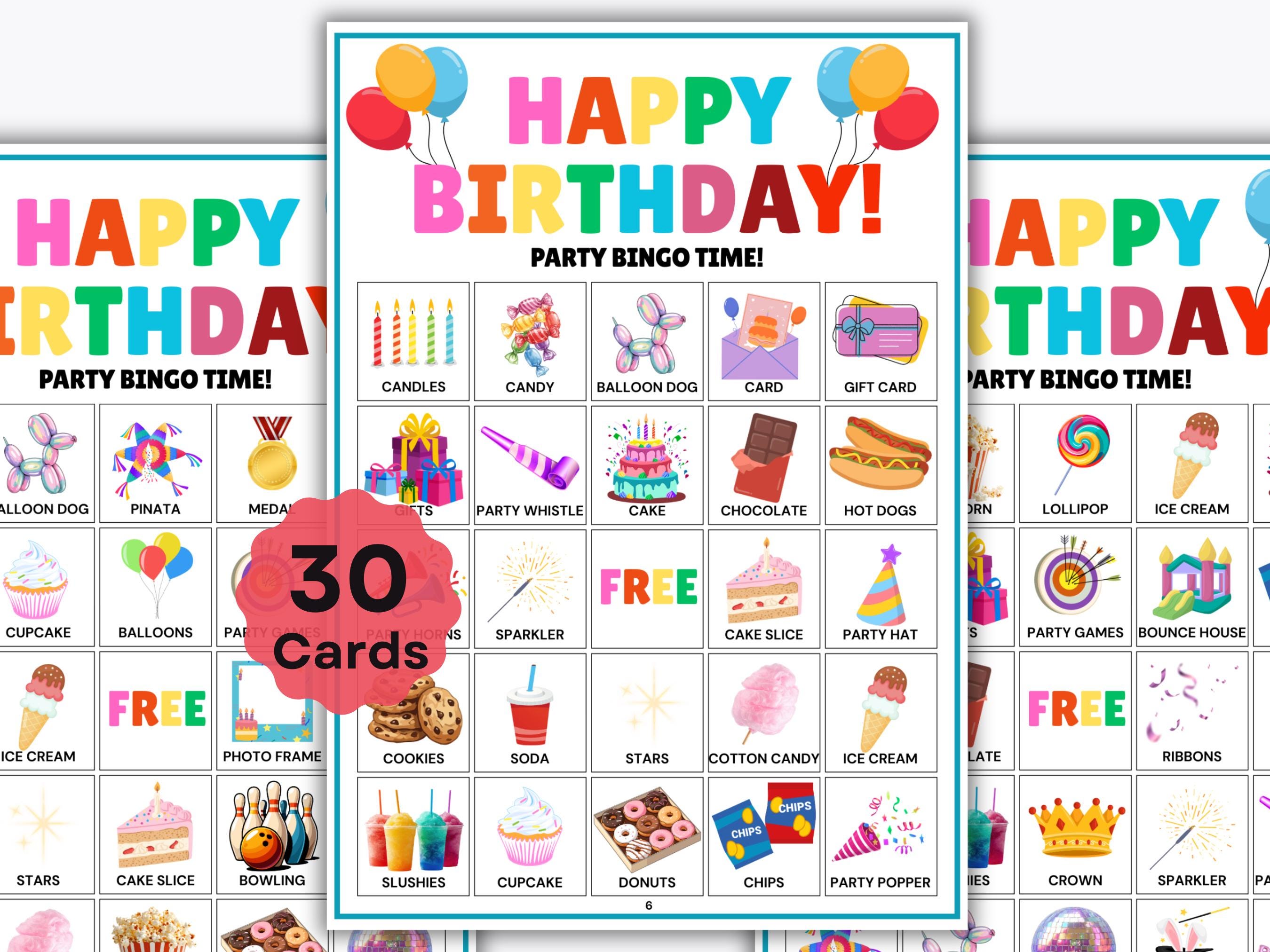 Birthday Party Bingo – Classroom Icebreaker Bingo – Family Birthday ...