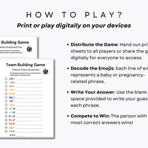 4 Team Building Emoji Pictionary Game - Office Games - Team Pictionary ...