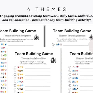 4 Team Building Emoji Pictionary Game - Office Games - Team Pictionary ...