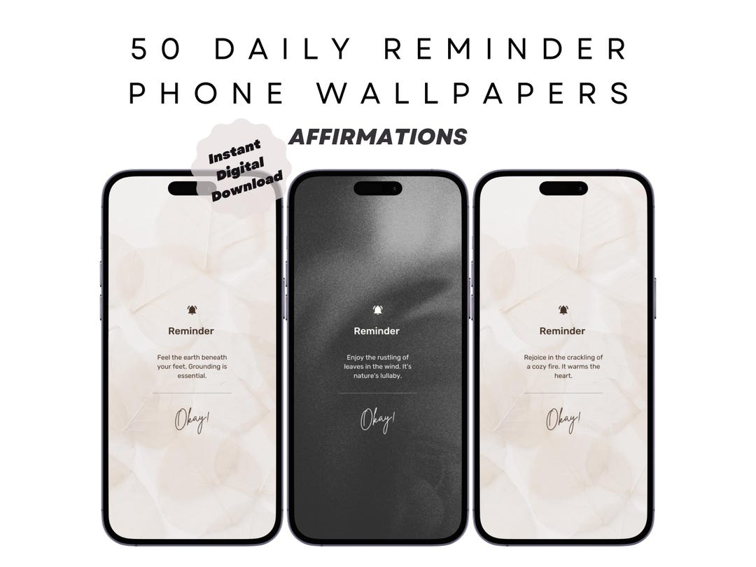 50 Daily Reminders Phone Wallpapers - Enjoying Life - Aesthetic Phone ...