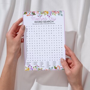 Mother's Day Word Search Game - 3 Printable Puzzles - Fun Worksheet ...