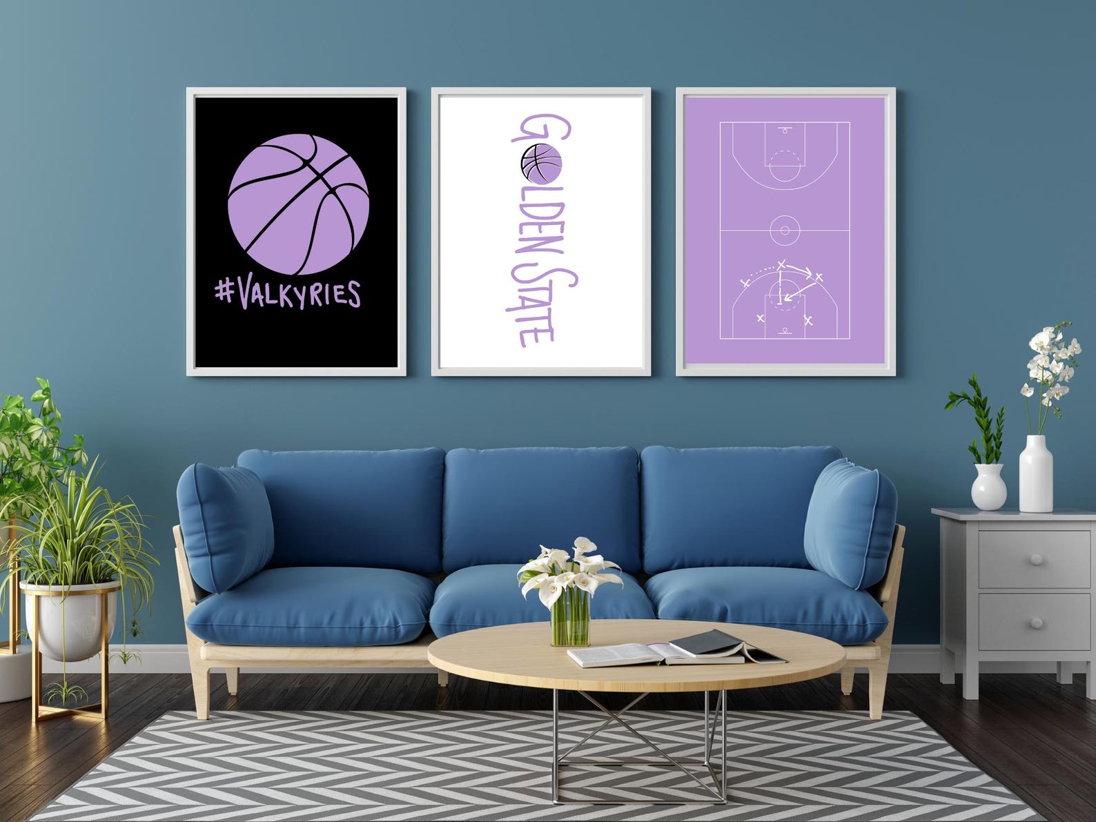 Golden State Valkyries WNBA Triptych Digital Download | Set of 3 WNBA ...