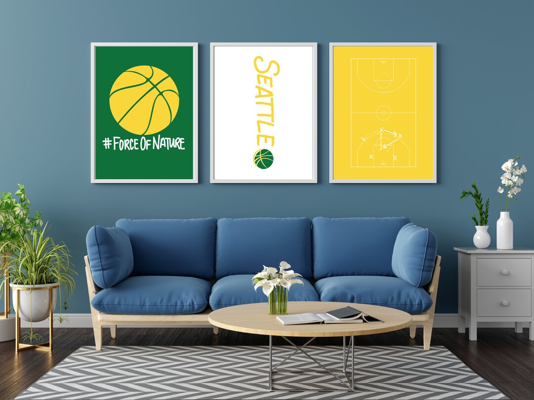 Seattle Storm WNBA Triptych Digital Download | Set of 3 WNBA Wall Art ...