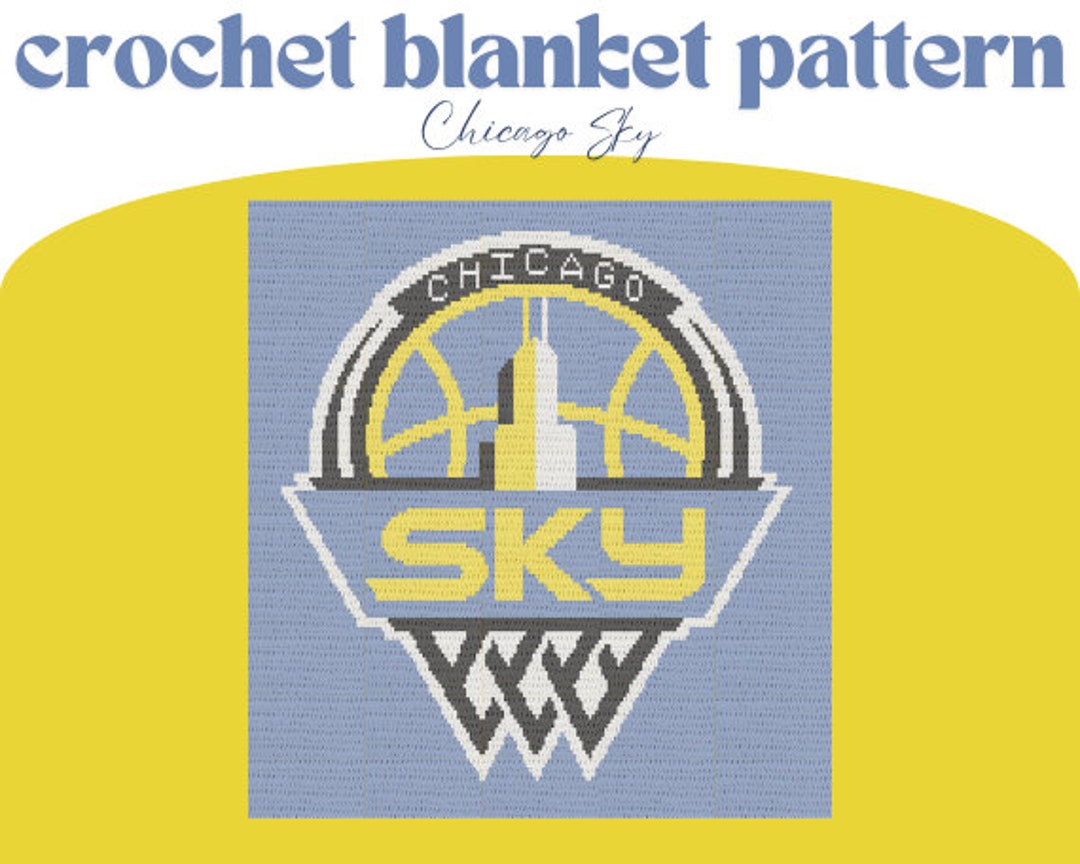 Chicago Sky WNBA Blanket Crochet Pattern DIY Crochet Instructions ...