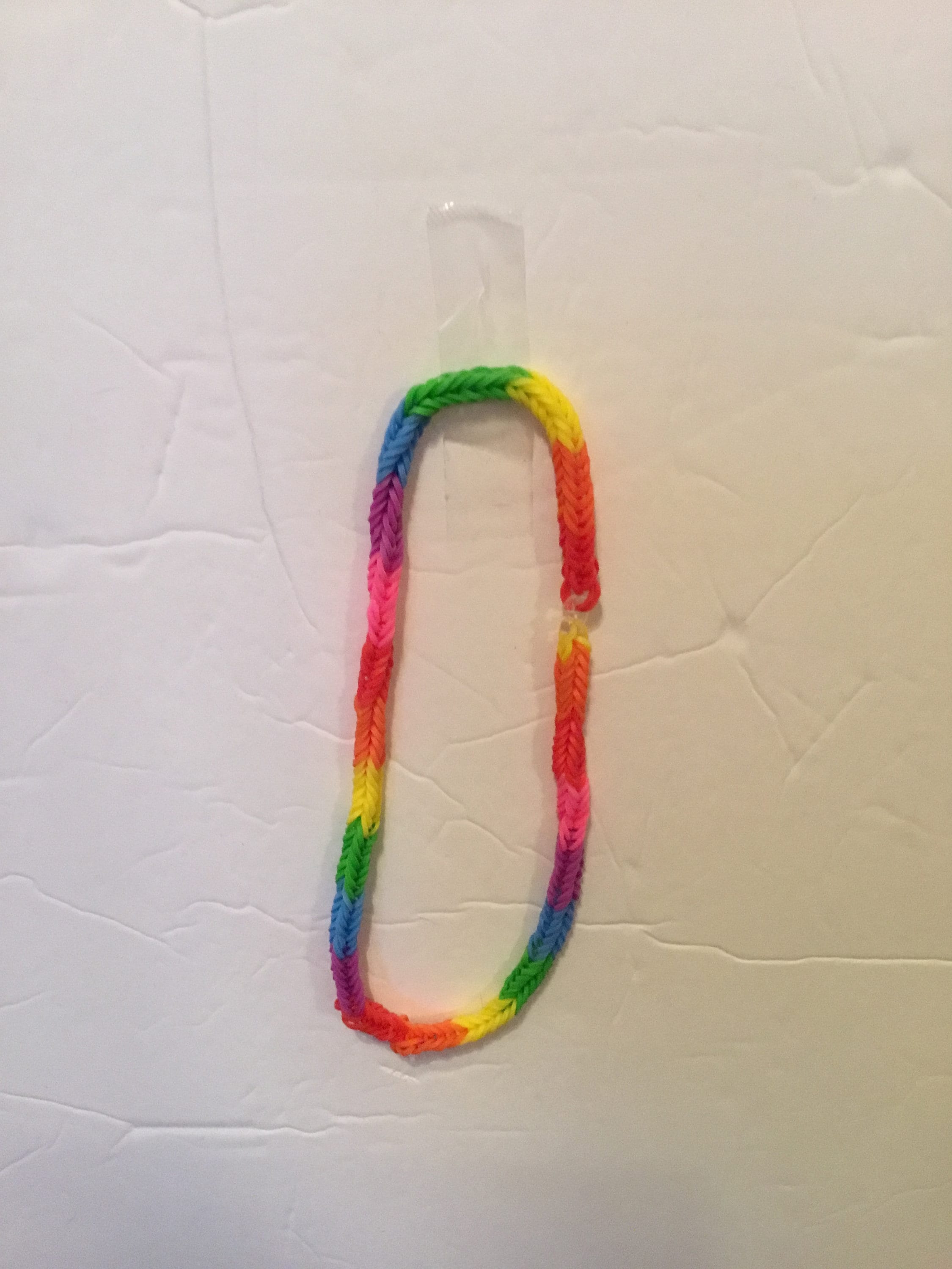 Rainbow Fishtail Rubber Band Necklace - Etsy
