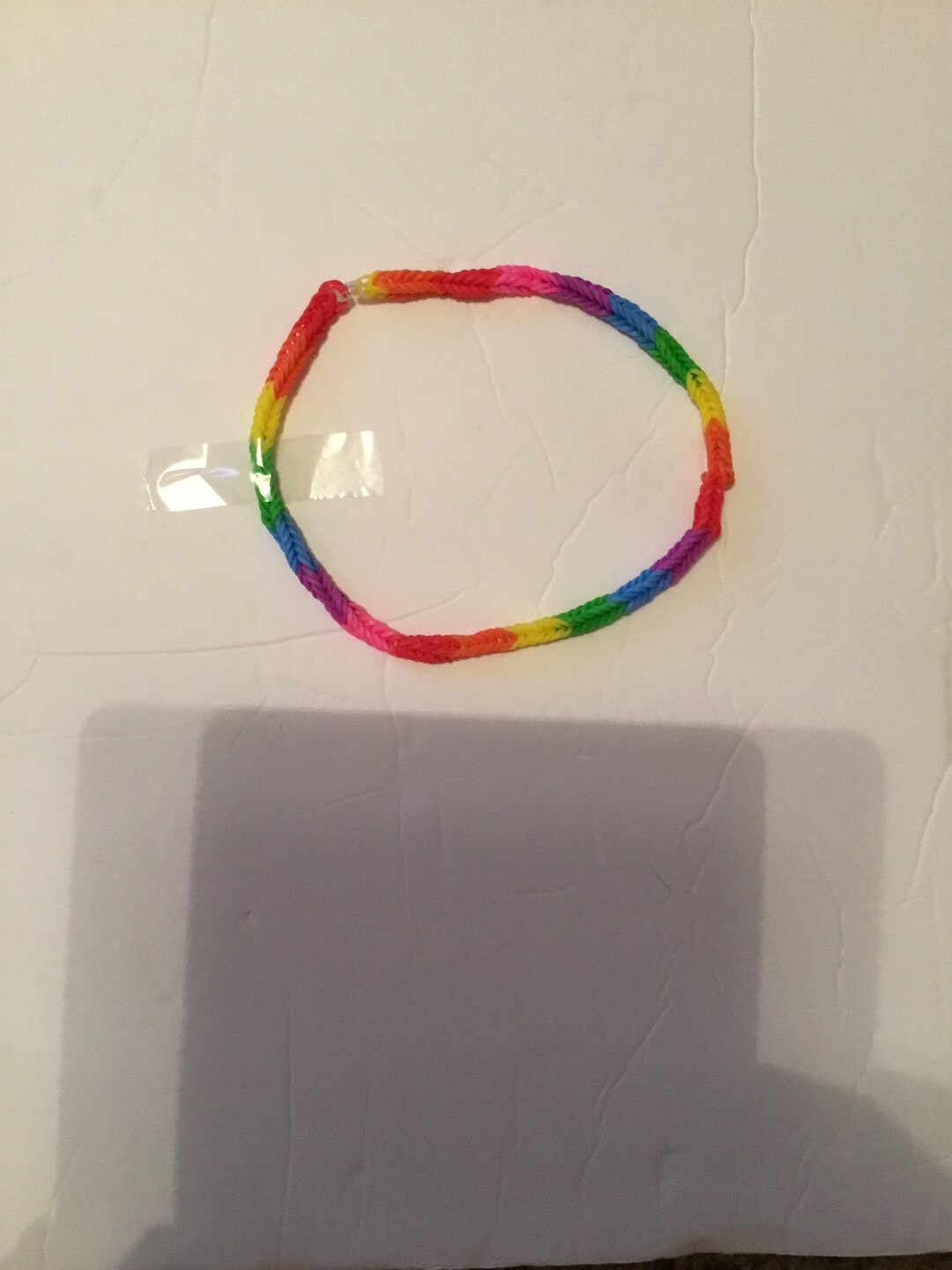 Rainbow Fishtail Rubber Band Necklace - Etsy