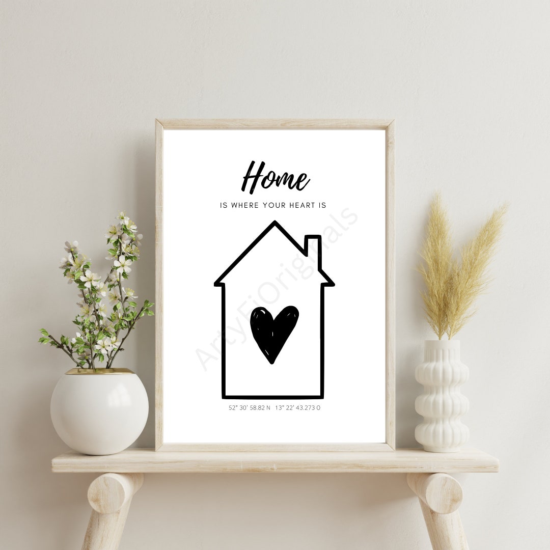Personalized Poster 'home' | Digital Print | Digital File - Etsy