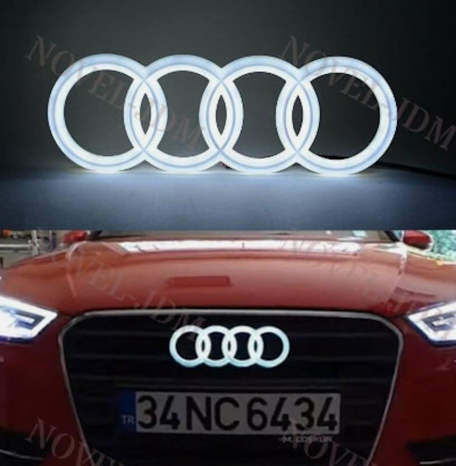 Front Illuminated Grille Audi LED Emblem Q3 Q5 Q7 A6 A7 A8 - Etsy