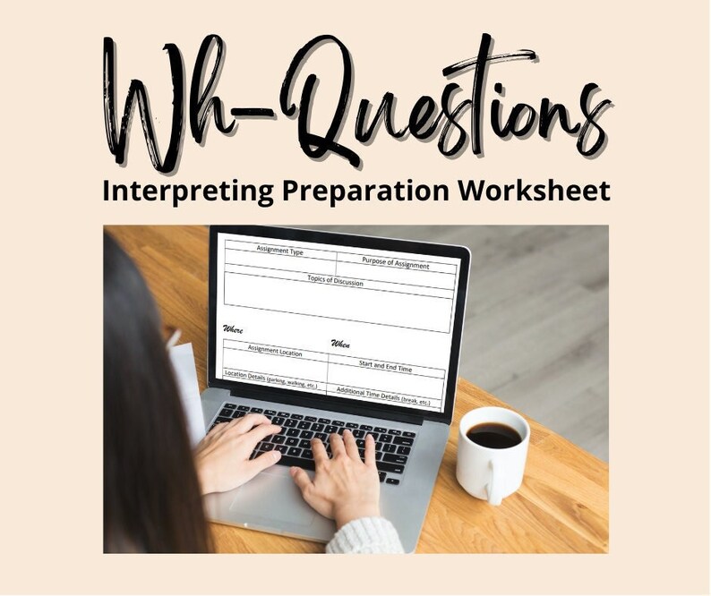 Wh-questions Interpreting Prep Worksheet - Etsy
