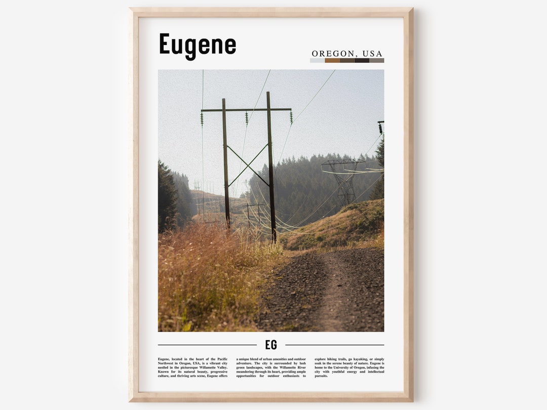 Eugene Poster, Eugene Print, Eugene Wall Art, United States Photo ...