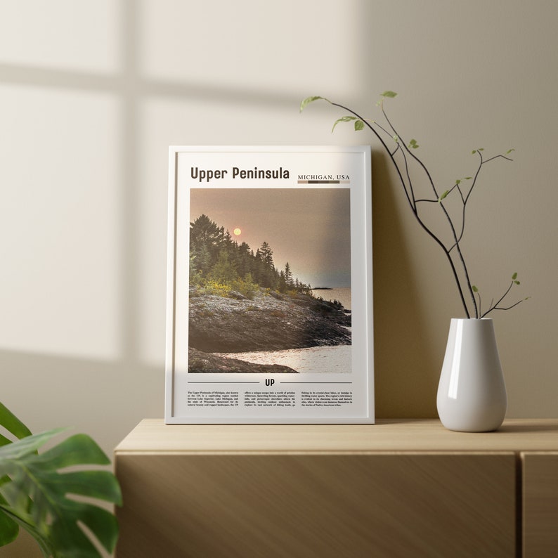 Upper Peninsula Poster Upper Peninsula Print Upper Peninsula - Etsy
