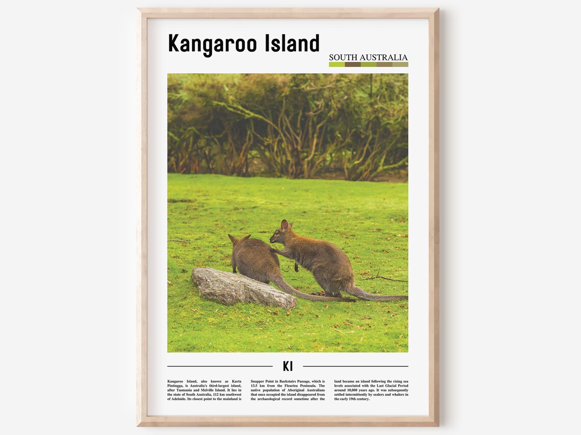 Kangaroo Island Print, Kangaroo Island Poster, Kangaroo Island Wall Art ...