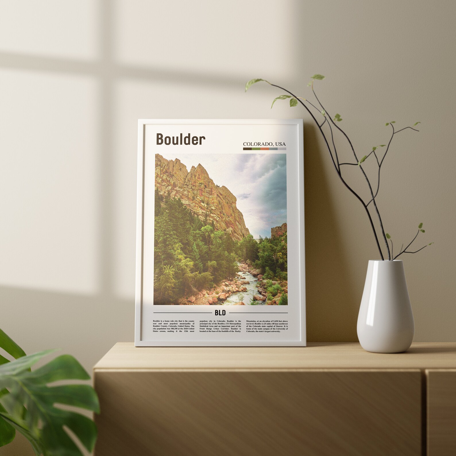 Boulder Print, Boulder Poster, Boulder Wall Art, Oil Painting Poster ...