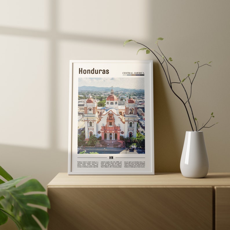 Honduras Poster, Honduras Print, Honduras Wall Art, Central America ...