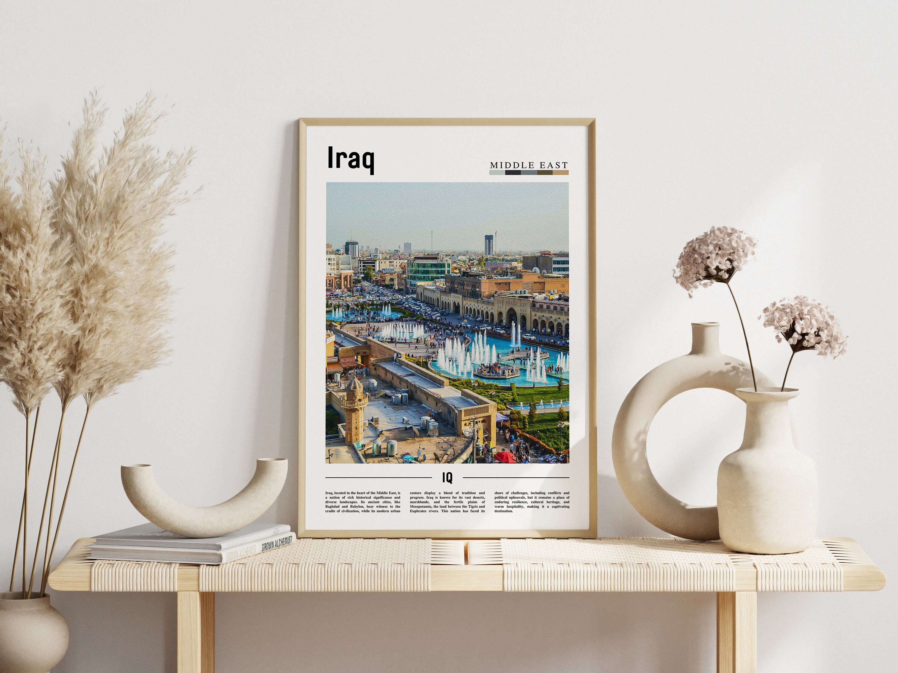 Iraq Poster, Iraq Print, Iraq Wall Art, Minimal Travel Print, Travel ...