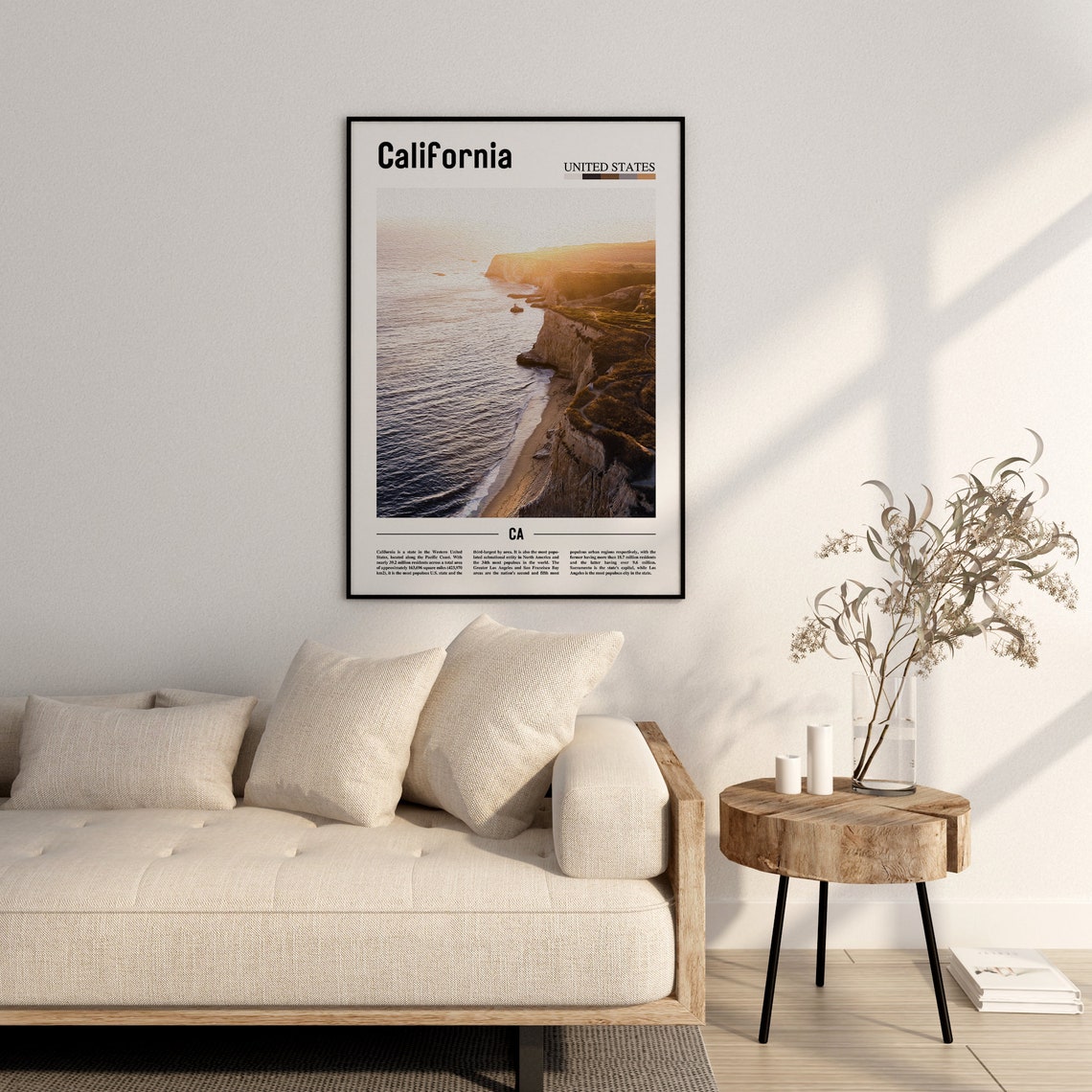 California Poster, California Print, California Wall Art, Minimal ...