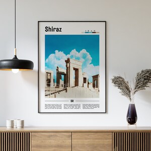 Shiraz Poster, Shiraz Print, Shiraz Wall Art, Minimal Travel Print ...