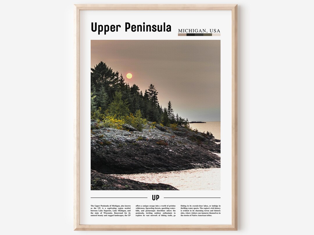 Upper Peninsula Poster, Upper Peninsula Print, Upper Peninsula Wall Art ...