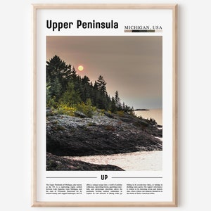 Upper Peninsula Poster Upper Peninsula Print Upper Peninsula - Etsy