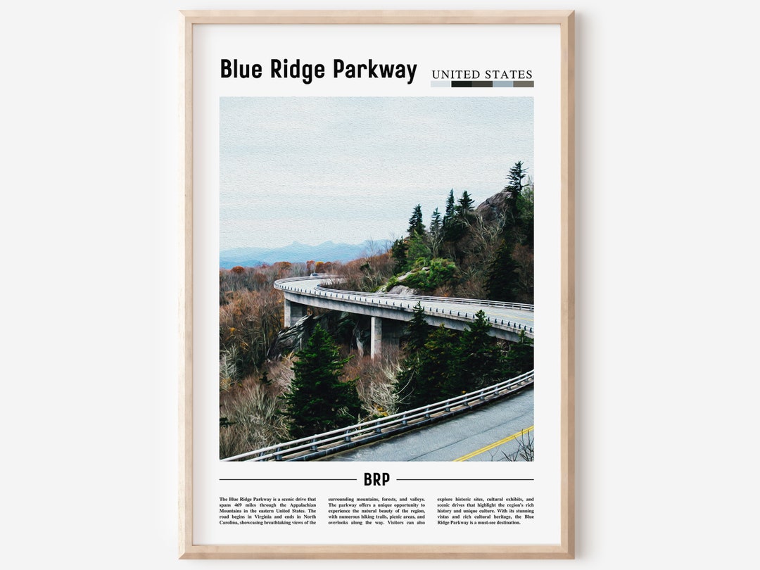 Blue Ridge Parkway Poster, Blue Ridge Parkway Print, Blue Ridge Parkway ...