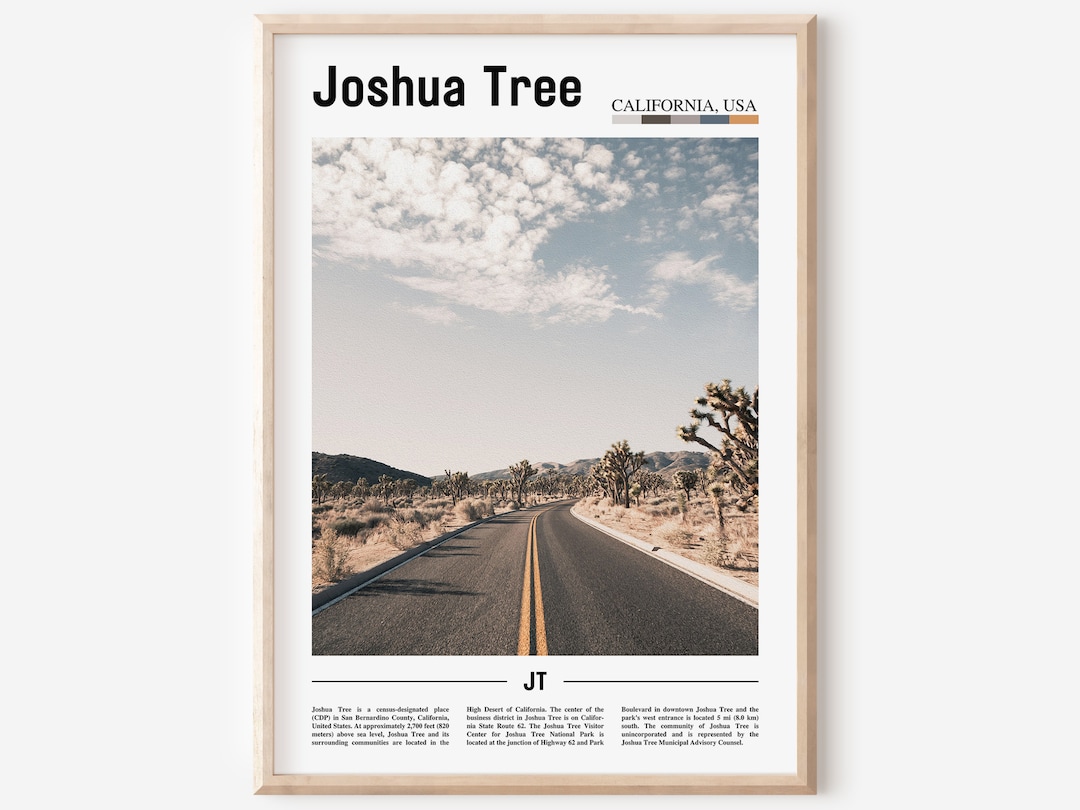 Joshua Tree Poster, Joshua Tree Print, Joshua Tree Wall Art, Minimal ...
