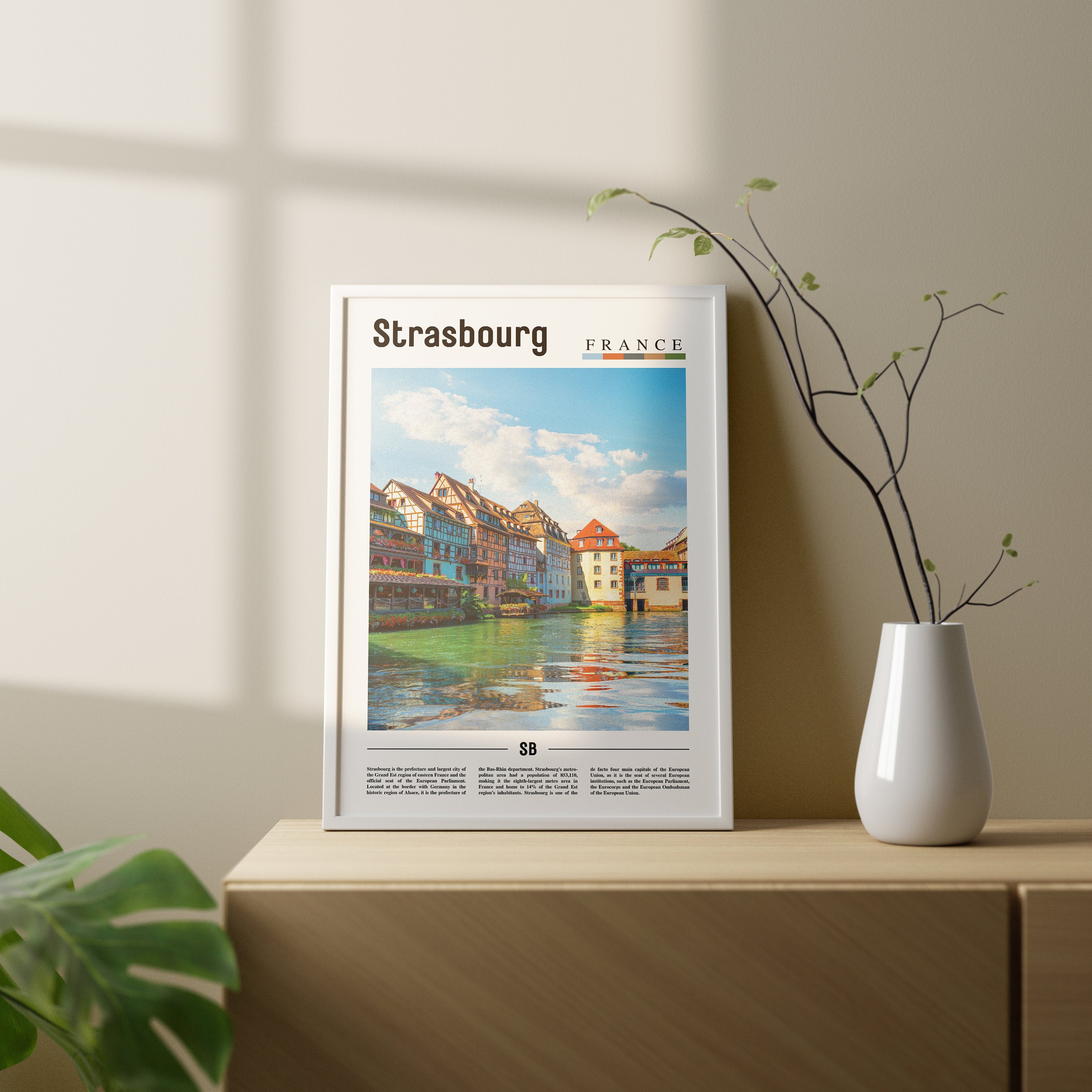 Strasbourg Print, Strasbourg Poster, Strasbourg Wall Art, Oil Painting ...