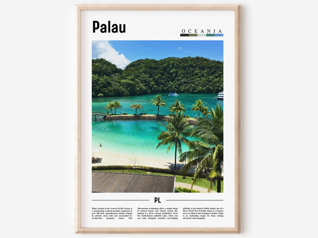 Palau Poster, Palau Print, Palau Wall Art, Minimal Travel Print, Travel ...