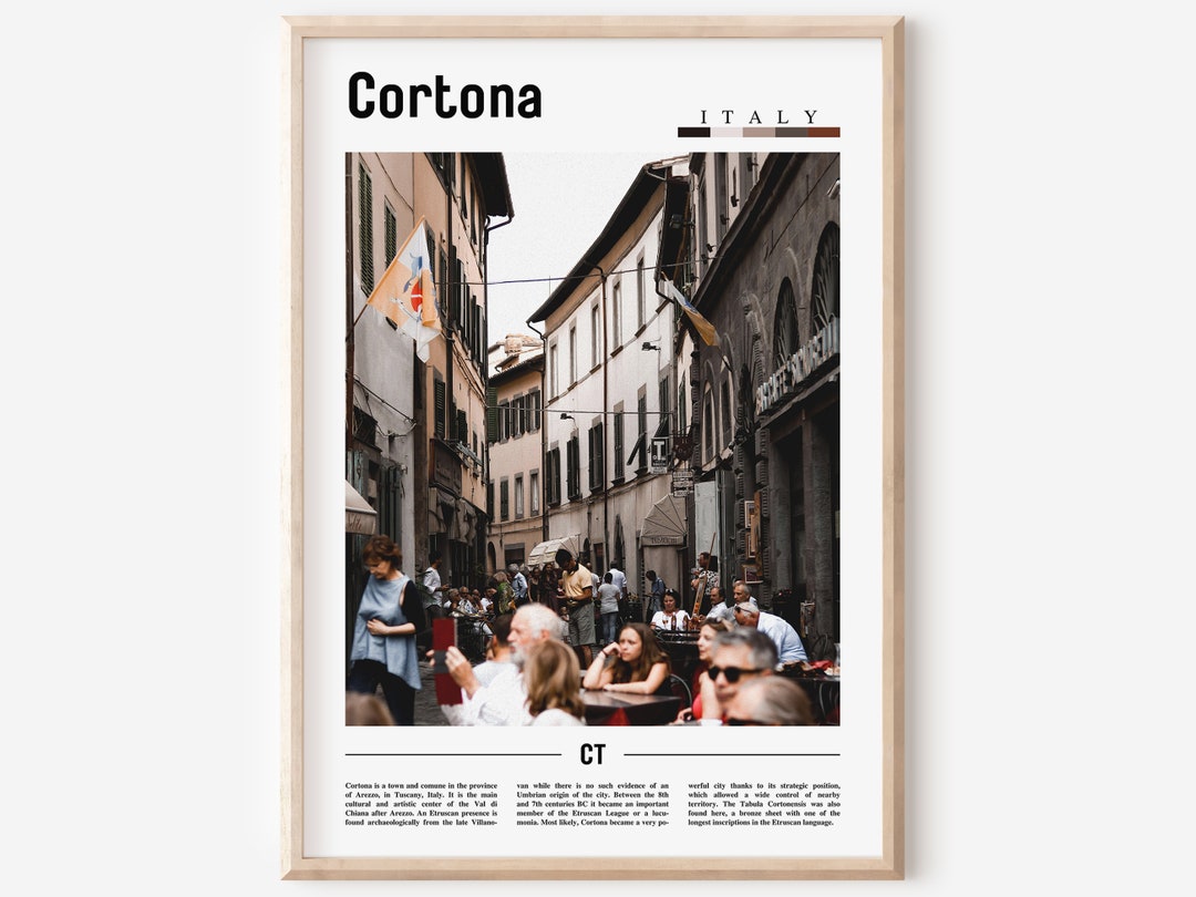 Cortona Print, Cortona Poster, Cortona Wall Art, Minimal Travel Print ...