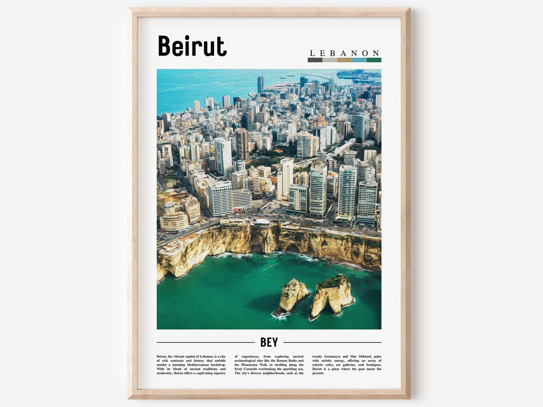 Beirut Poster, Beirut Print, Beirut Wall Art, Minimal Travel Print ...