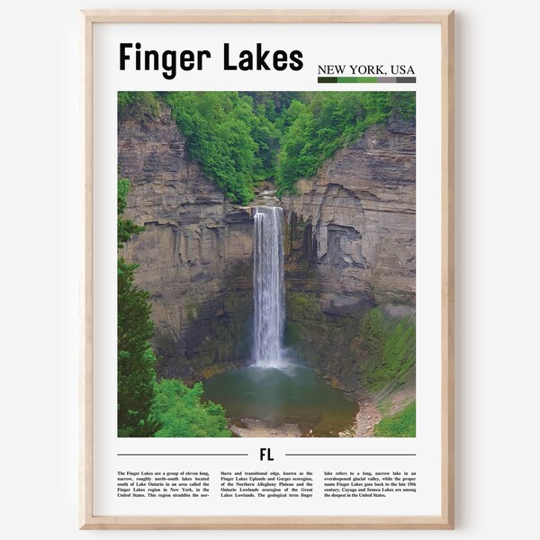 Finger Lakes Poster - Etsy