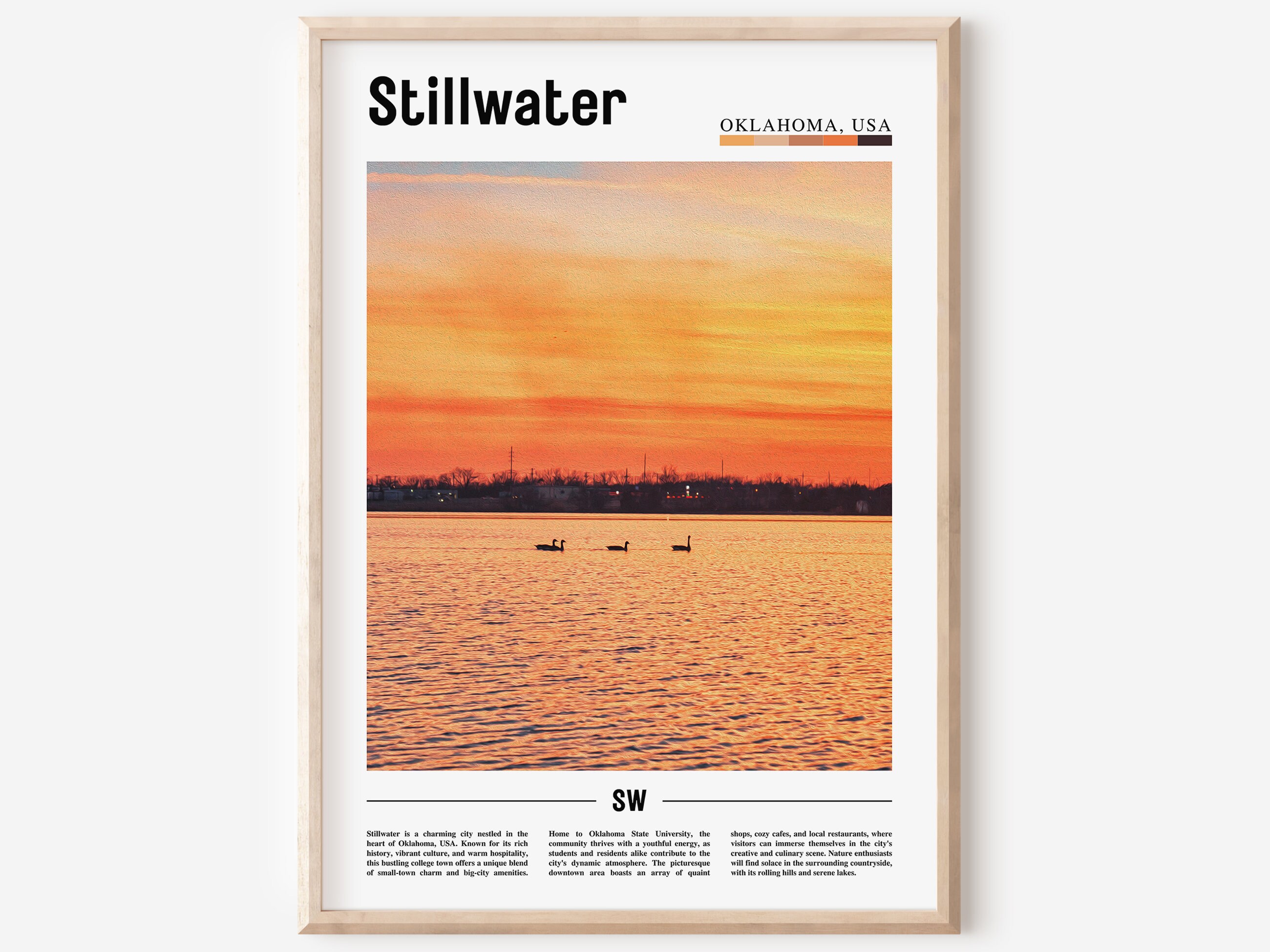 Stillwater Poster, Stillwater Print, Stillwater Wall Art, United States ...