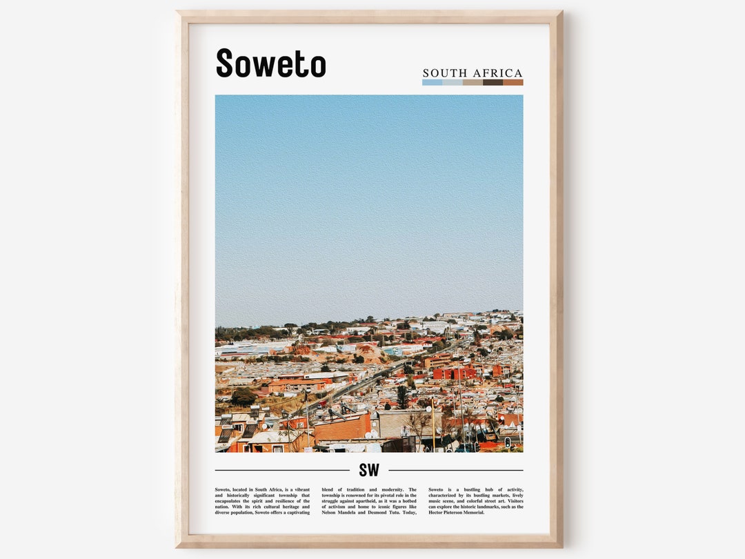 Soweto Poster Soweto Print Soweto Wall Art Minimal Travel - Etsy