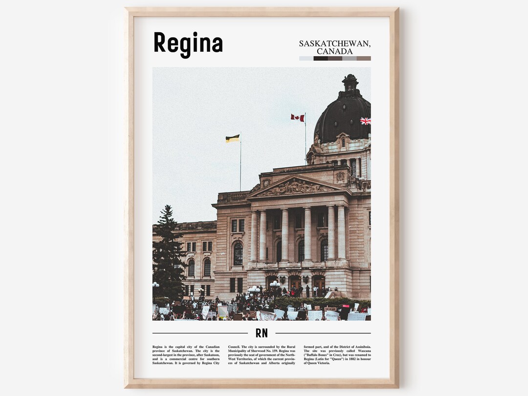 Regina Print, Regina Poster, Regina Wall Art, Minimal Travel Print ...