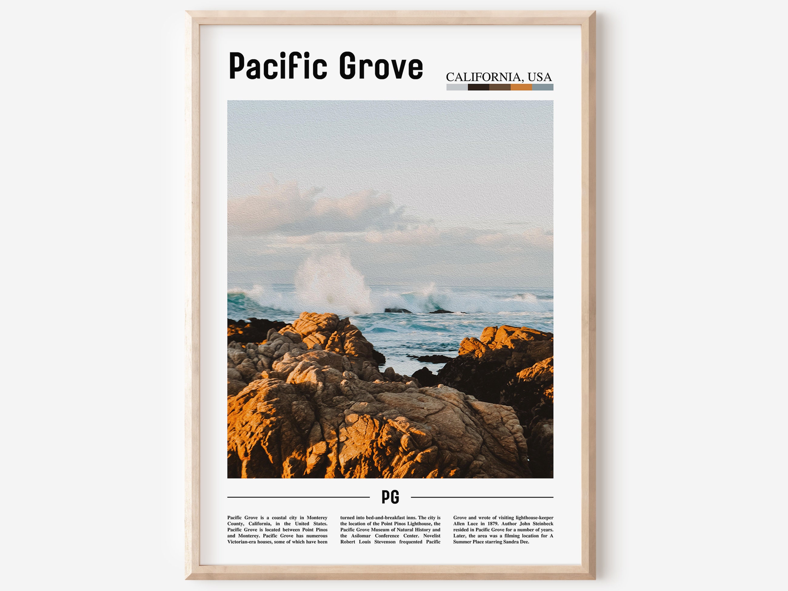 Pacific Grove Print, Pacific Grove Poster, Pacific Grove Wall Art ...