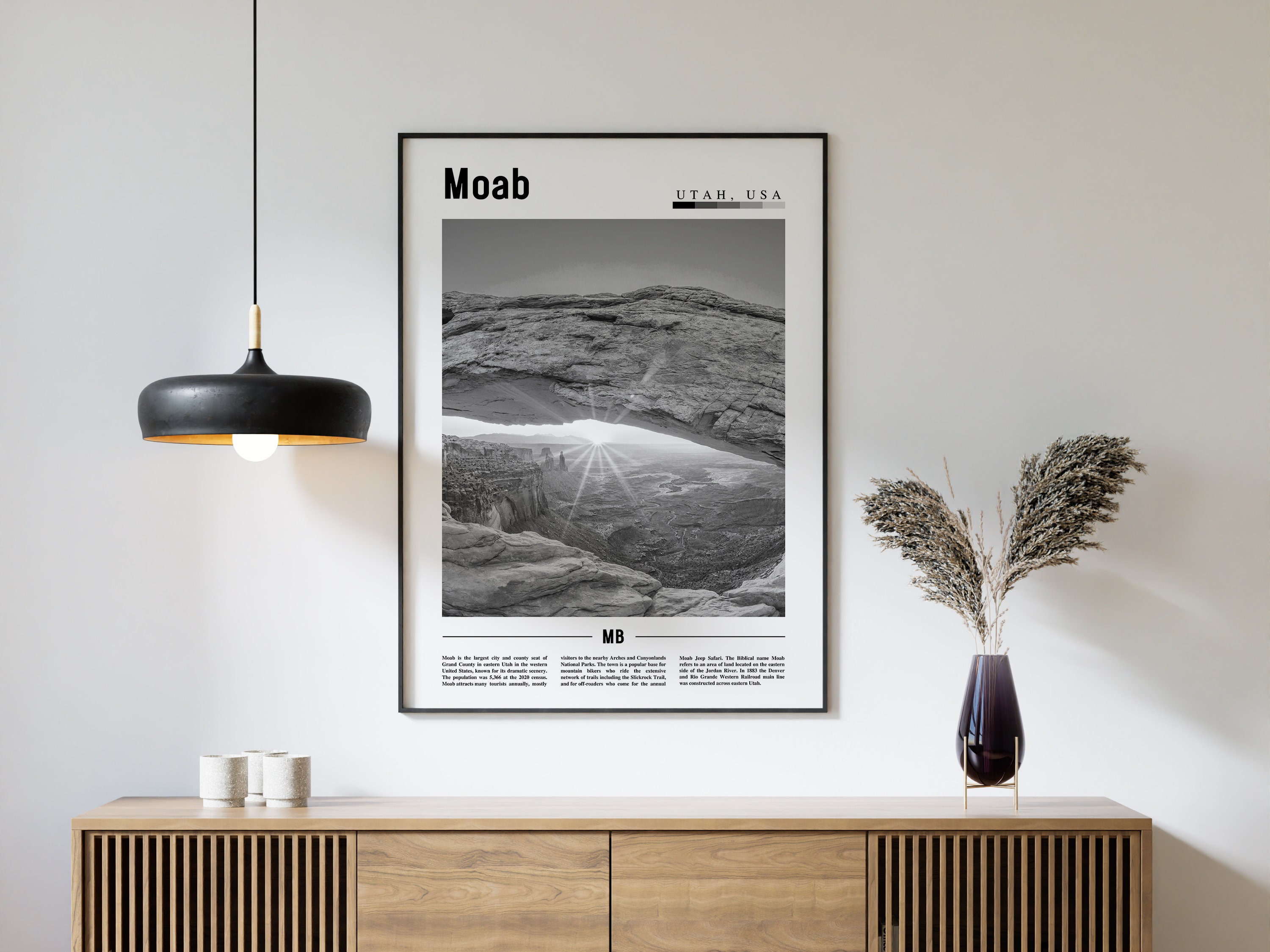 Moab Poster Black and White, Moab Print Black and White, Moab Wall Art ...