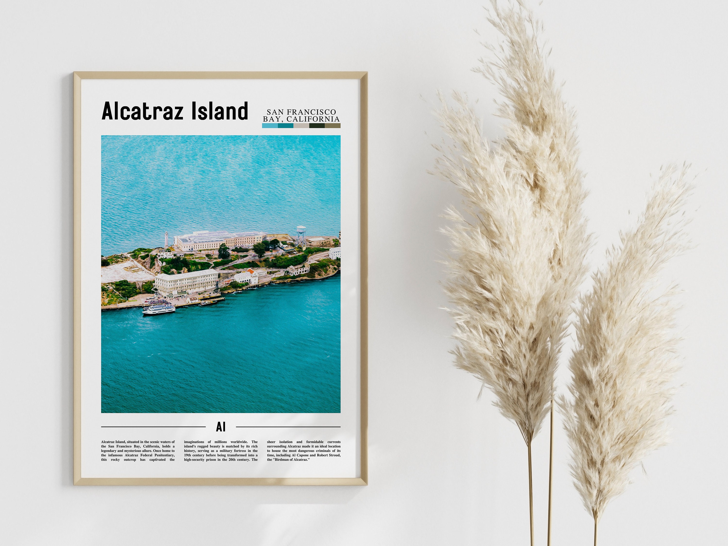 Alcatraz Island Poster, Alcatraz Island Print, Alcatraz Island Wall Art ...
