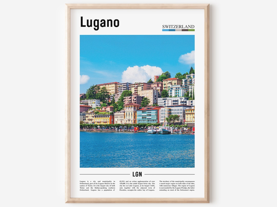 Lugano Print, Lugano Poster, Lugano Wall Art, Oil Painting Poster ...