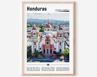 Honduras Map Honduras 2D Relief Map Honduras Vintage Map - Etsy