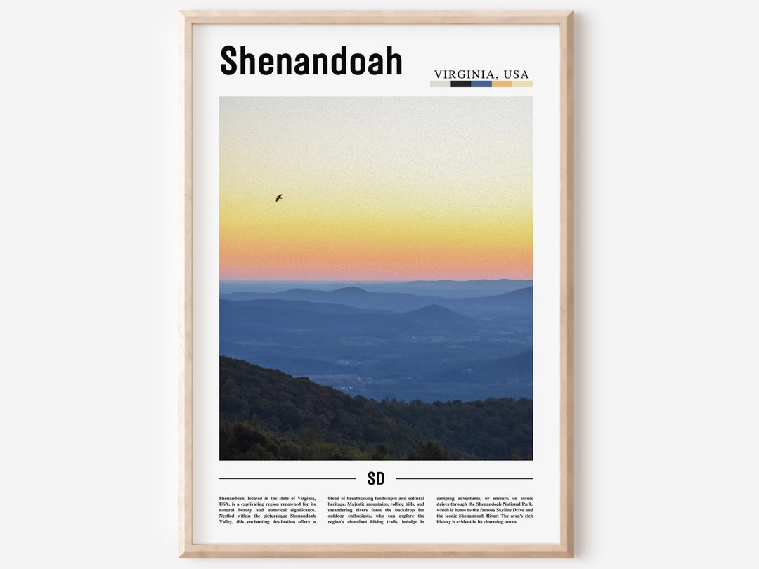 Affiche Shenandoah, impression Shenandoah, Art mural Shenandoah, Photo ...